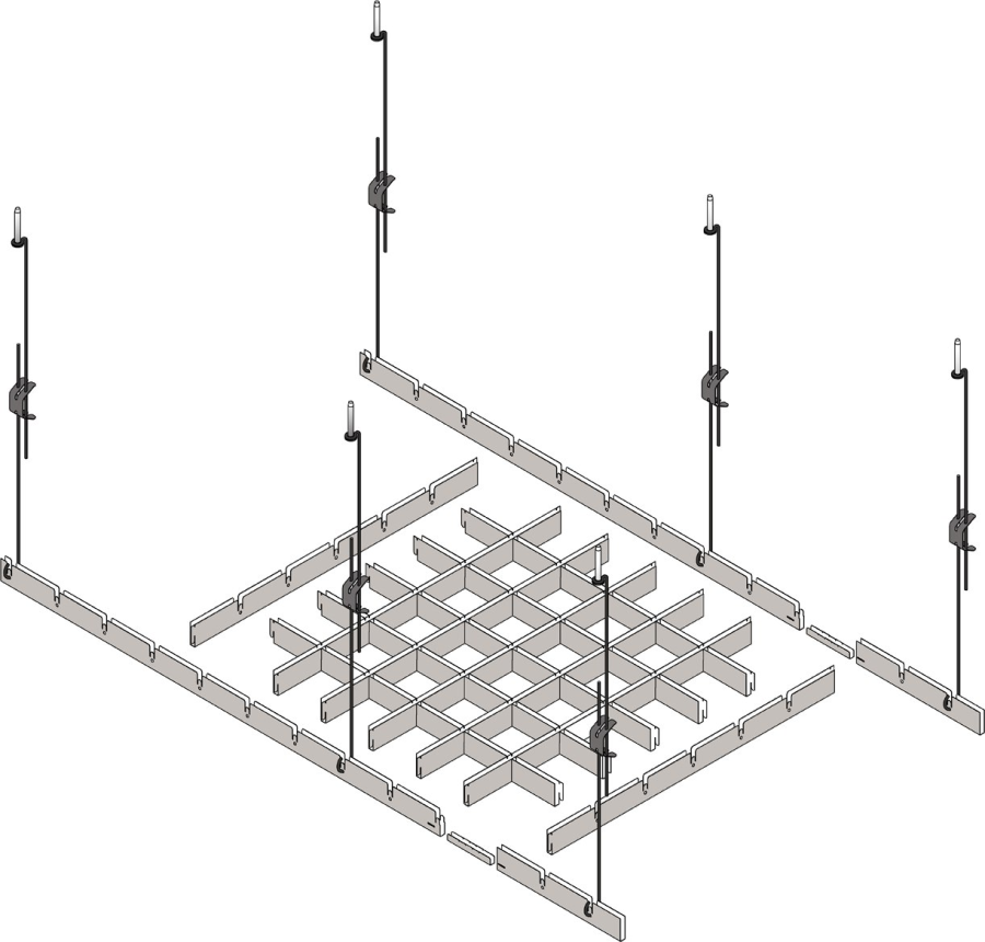 Sufity rastrowe | Sufit rastrowy prostokat